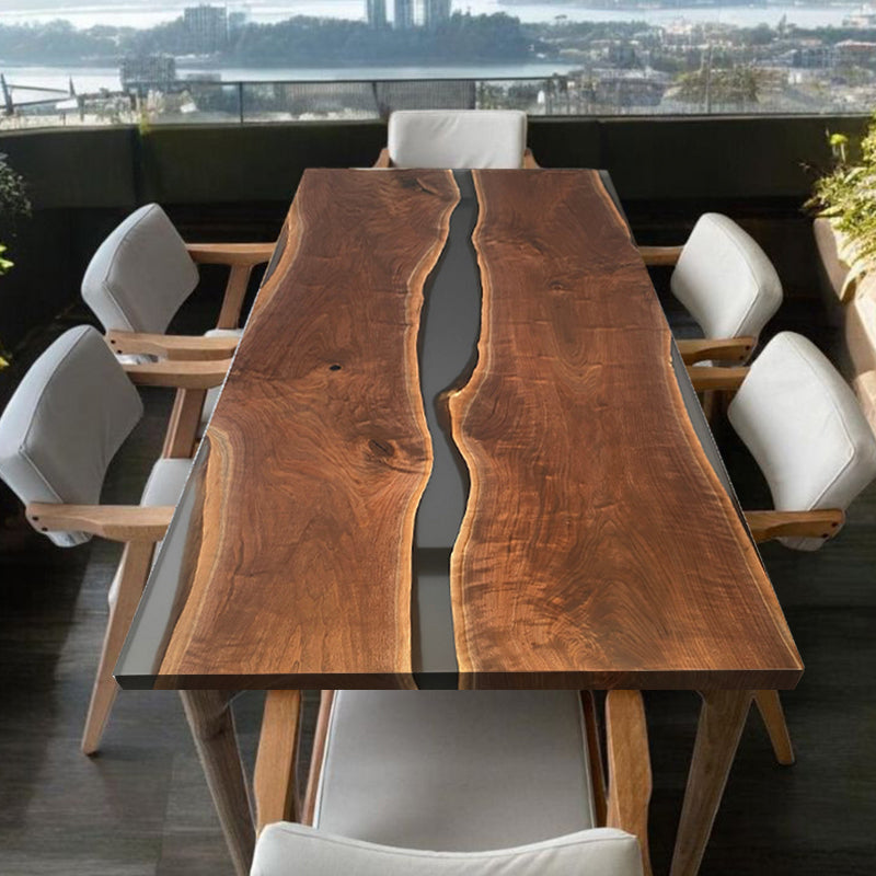 Classic Black Epoxy Black Walnut River Table – Elegant Design - R70 ...